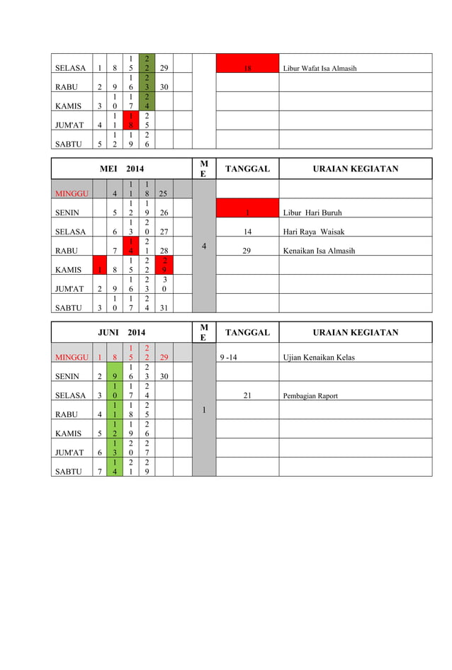 Kalender akademik smpn4 padalarang 2013 | DOC