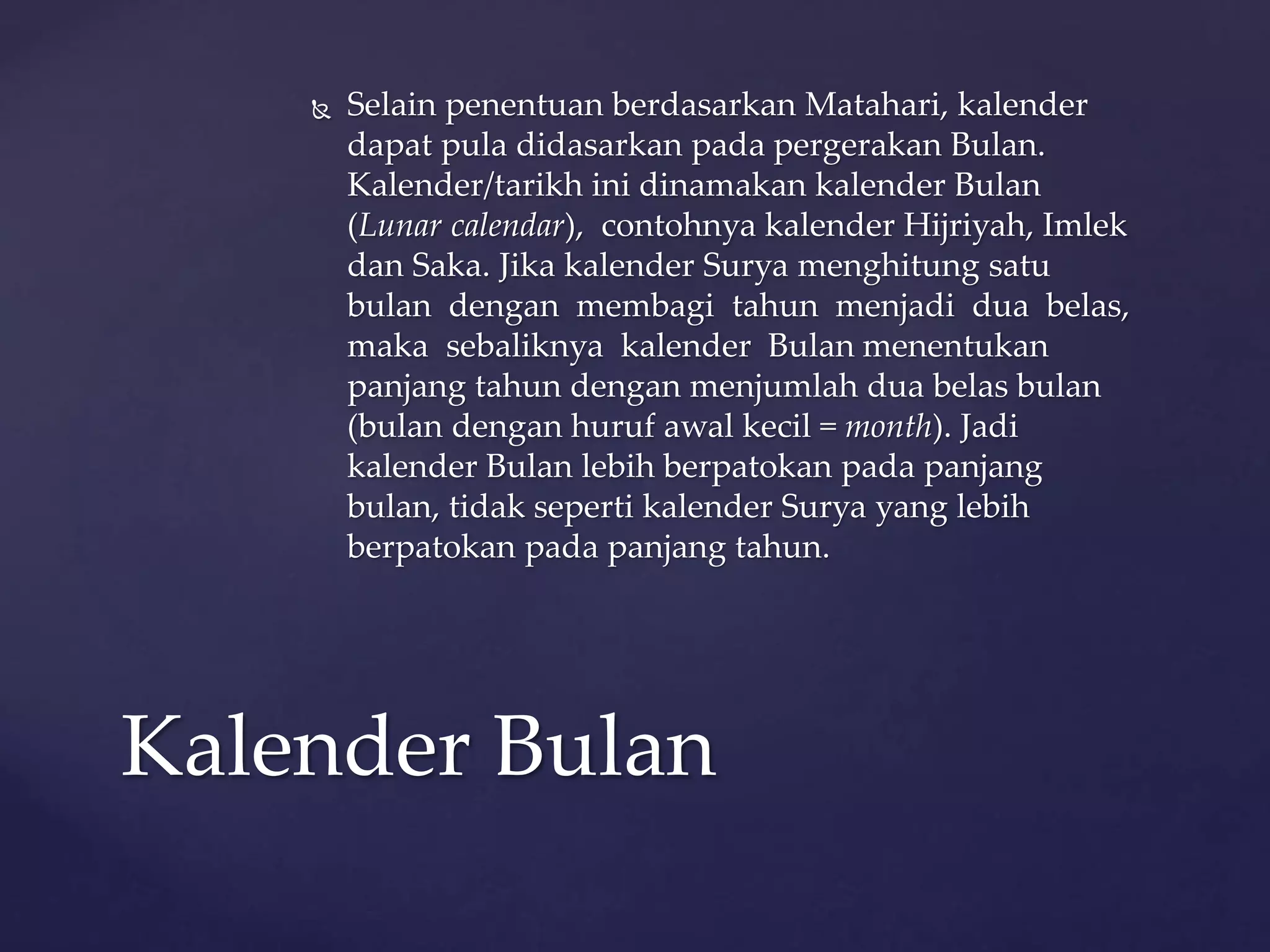 Kalender Bulan | PPTX