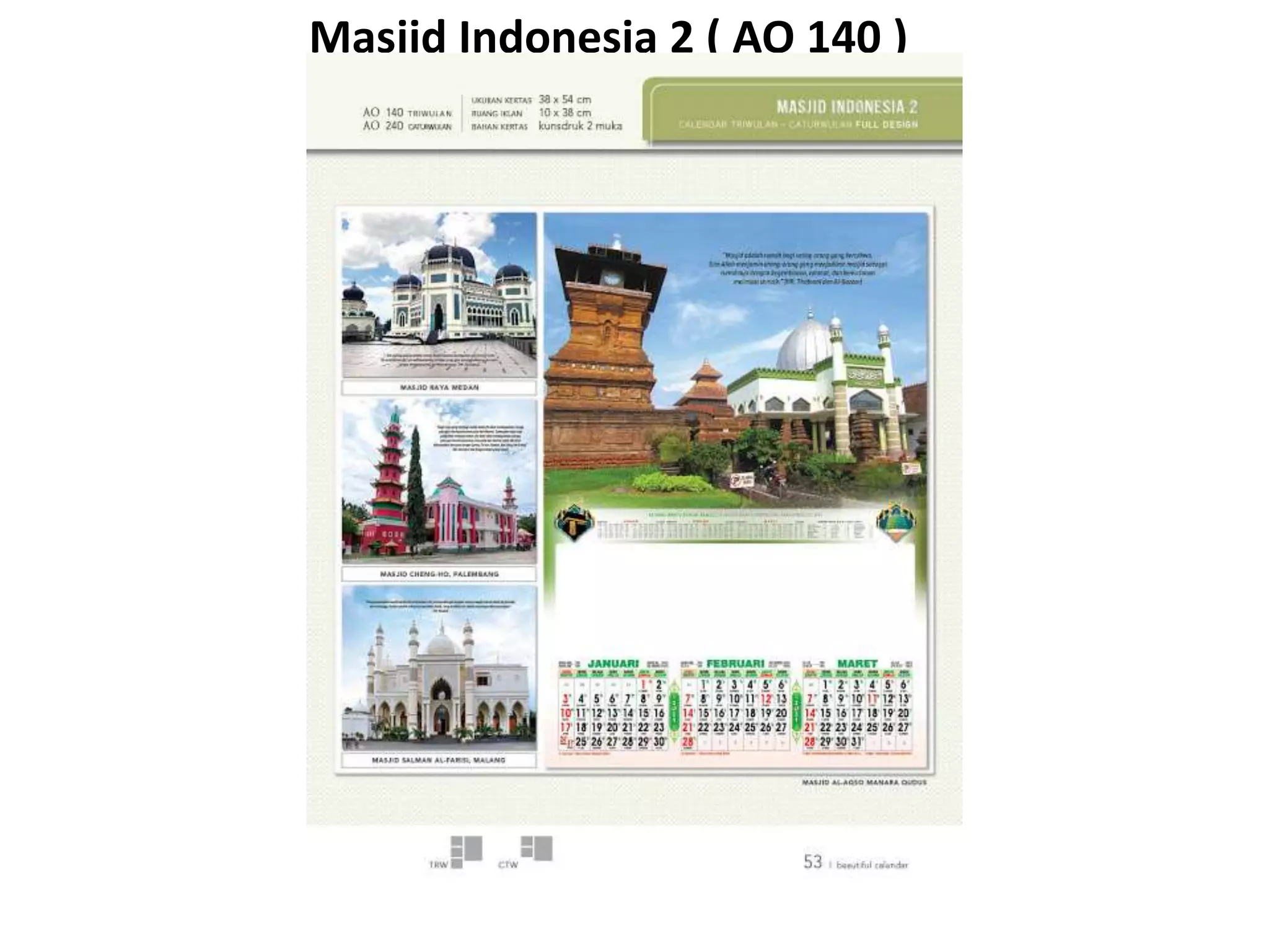 Kalender full desain | PPTX