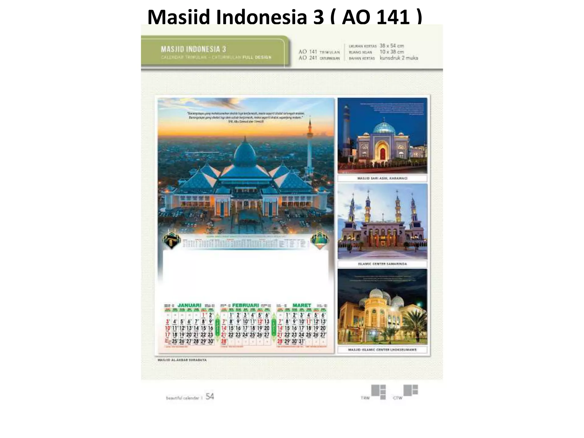 Kalender full desain | PPTX