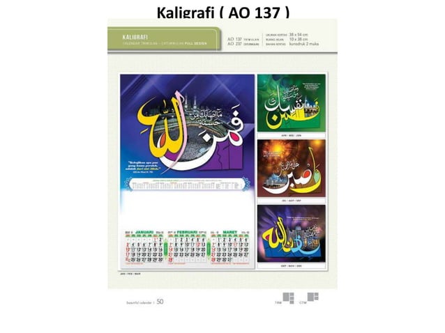 Kalender full desain | PPTX