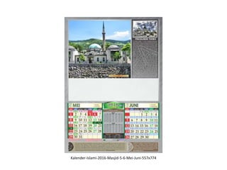 Kalender islami gambar masjid libur nasional | PPTX