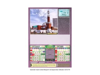 Kalender islami gambar masjid libur nasional | PPTX