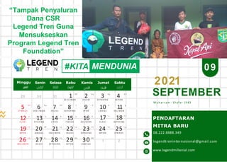 Kalender legend tren 2021 | PDF