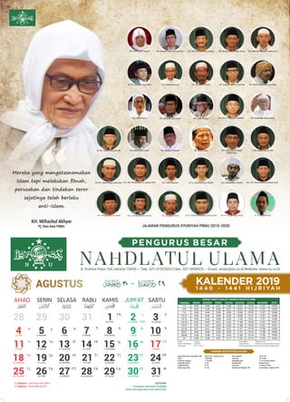 Kalender pbnu 2019 | PDF