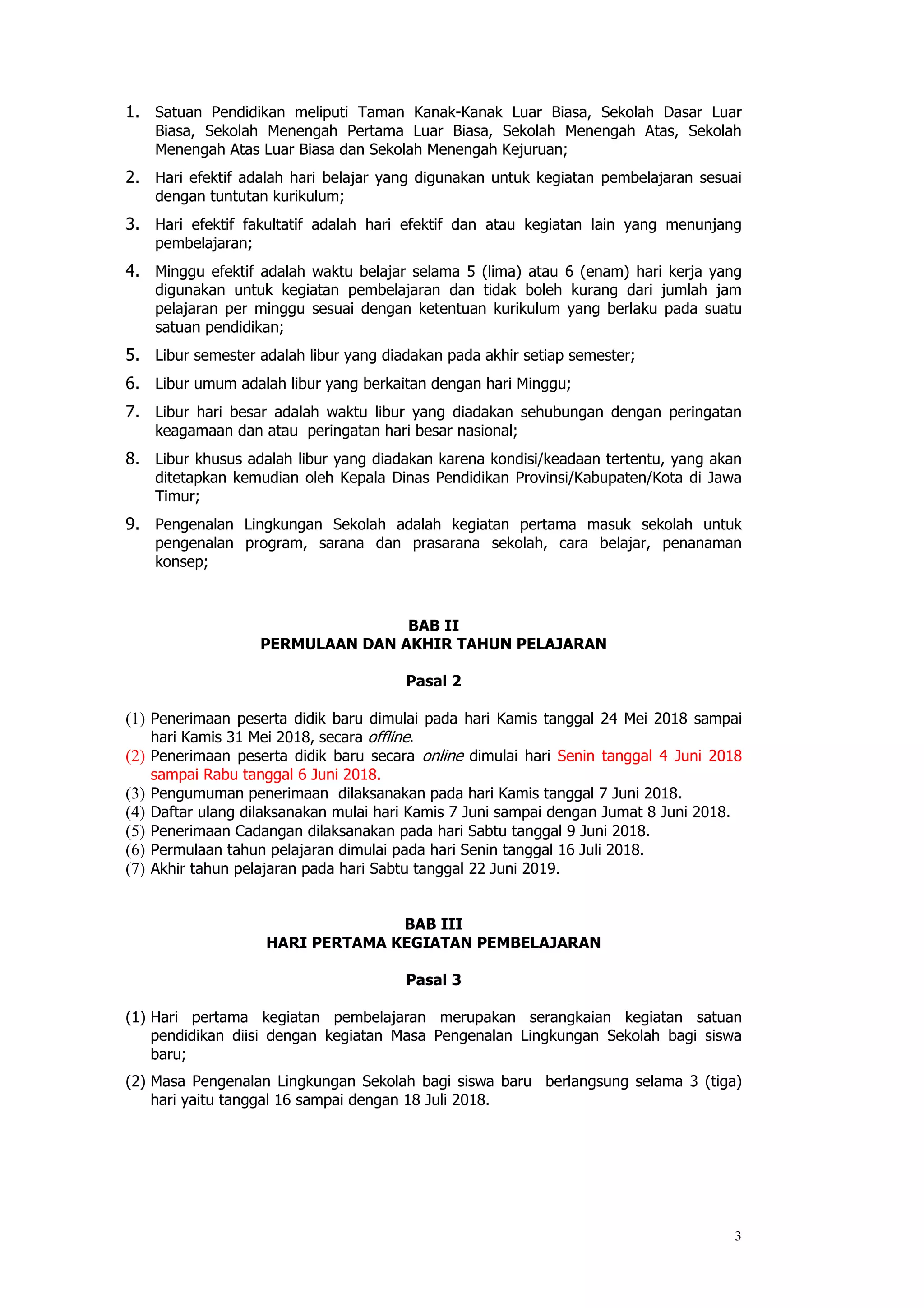 Kalender pendidikan 2018 2019 1.hari efektif 2018-2019 | PDF