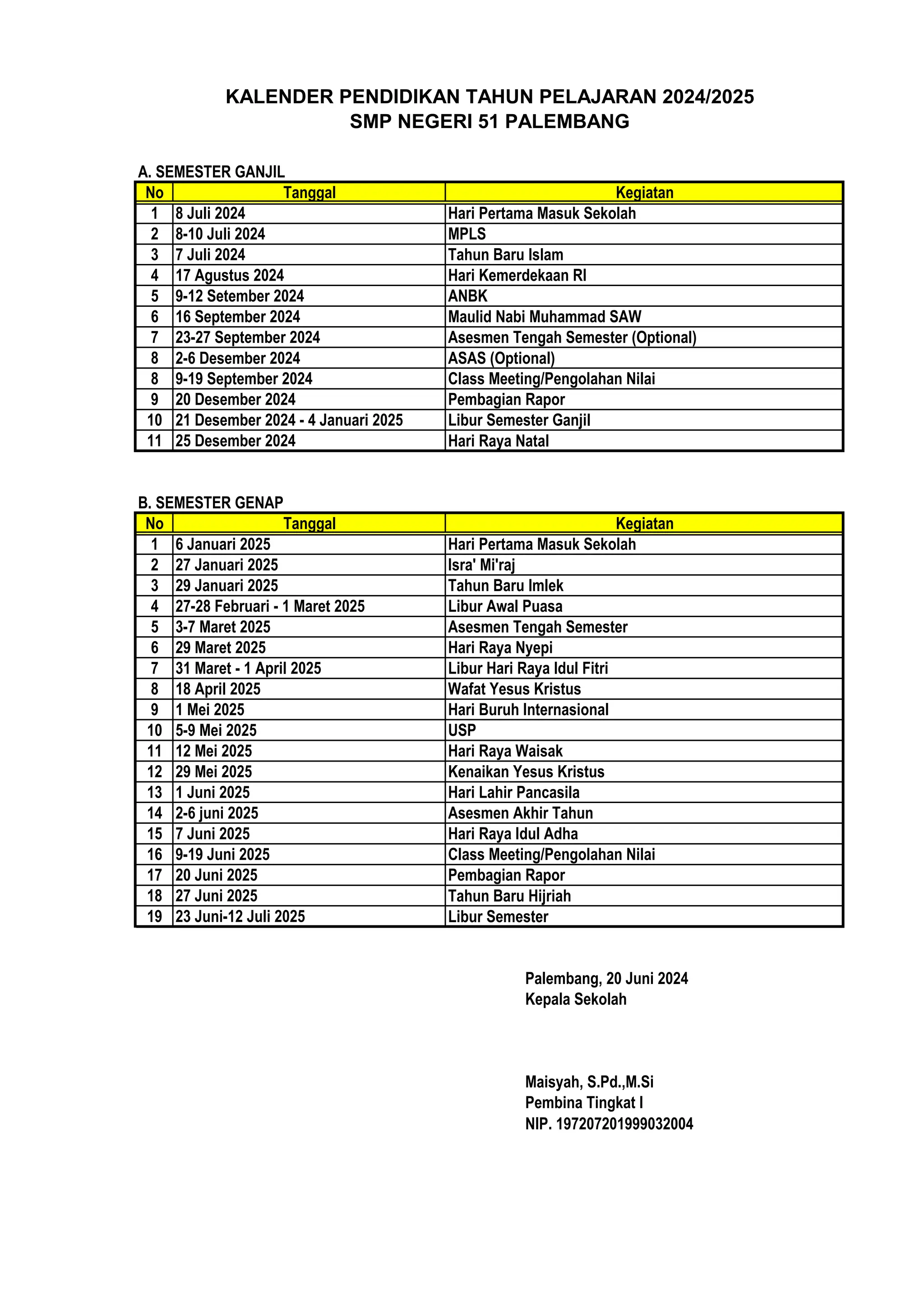 KALENDER PENDIDIKAN TAHUN AJARAN 2024 2025 | PDF