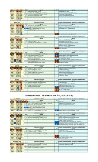 Kalender pendidikan universitas telkom 2013 2014(1) | PDF