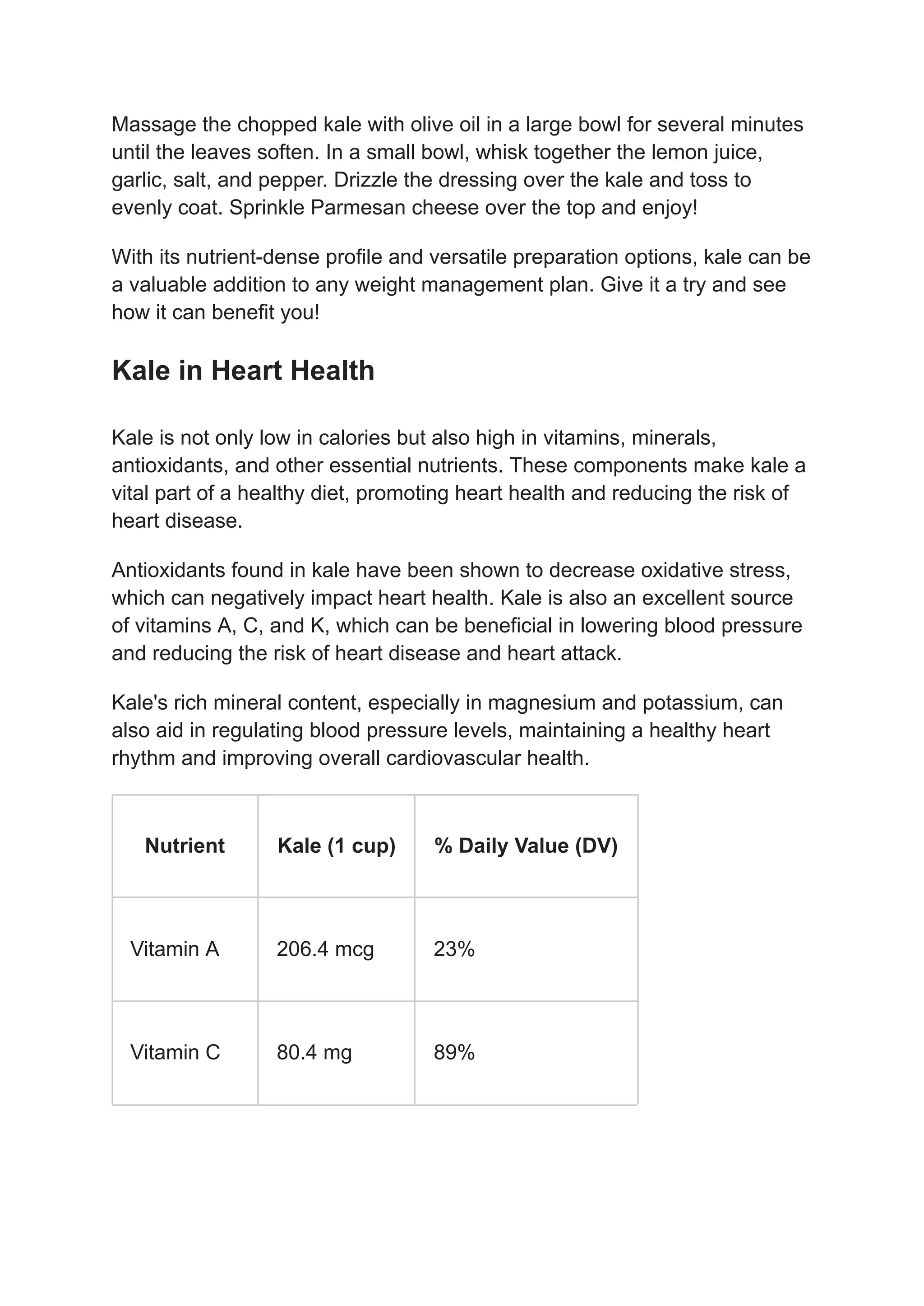Kale Nutrition Facts - Benefits for Your Health.pdf
