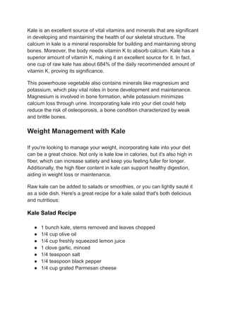 Kale Nutrition Facts - Benefits for Your Health.pdf