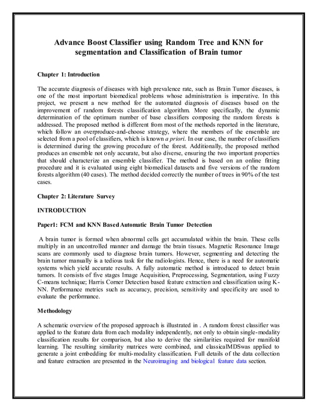 Advance KNN classification of brain tumor | PDF
