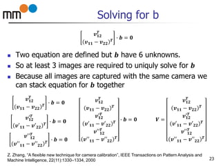 Camera calibration technique | PPTX