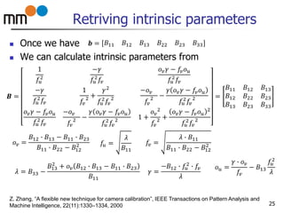 Camera calibration technique | PPTX