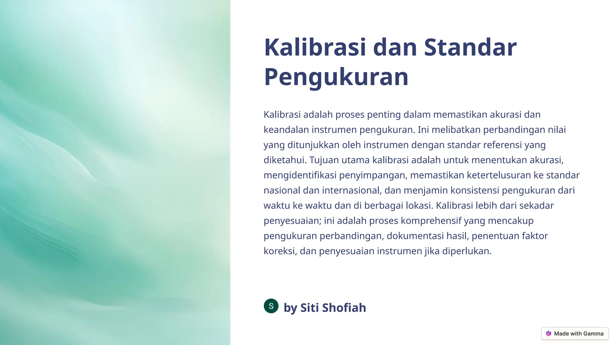 Kalibrasi-dan-Standar-dalam Pengukuran teknik | PPTX