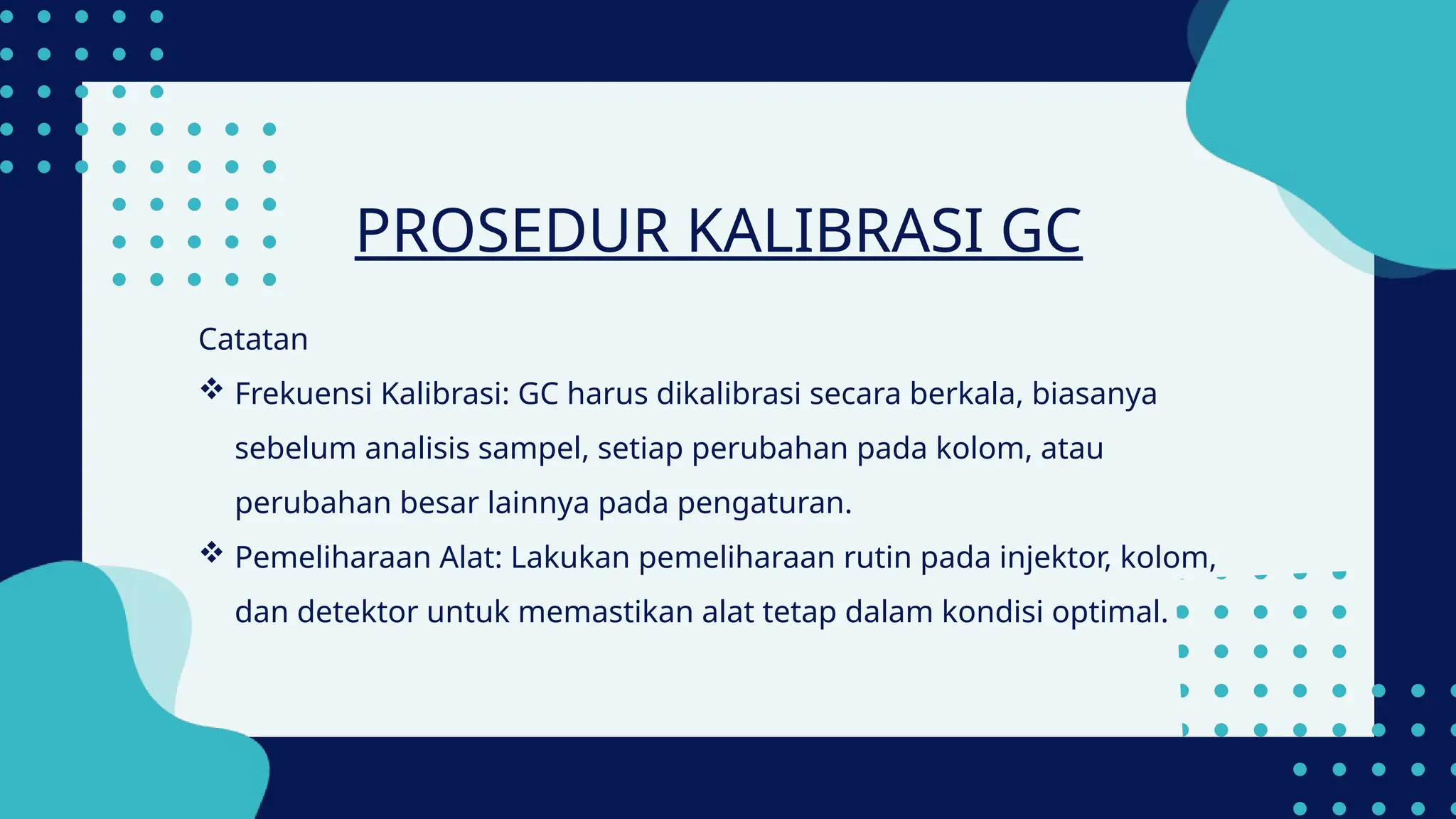 Kalibrasi GC Untuk Mata Kuliah Kalibrasi | PPTX