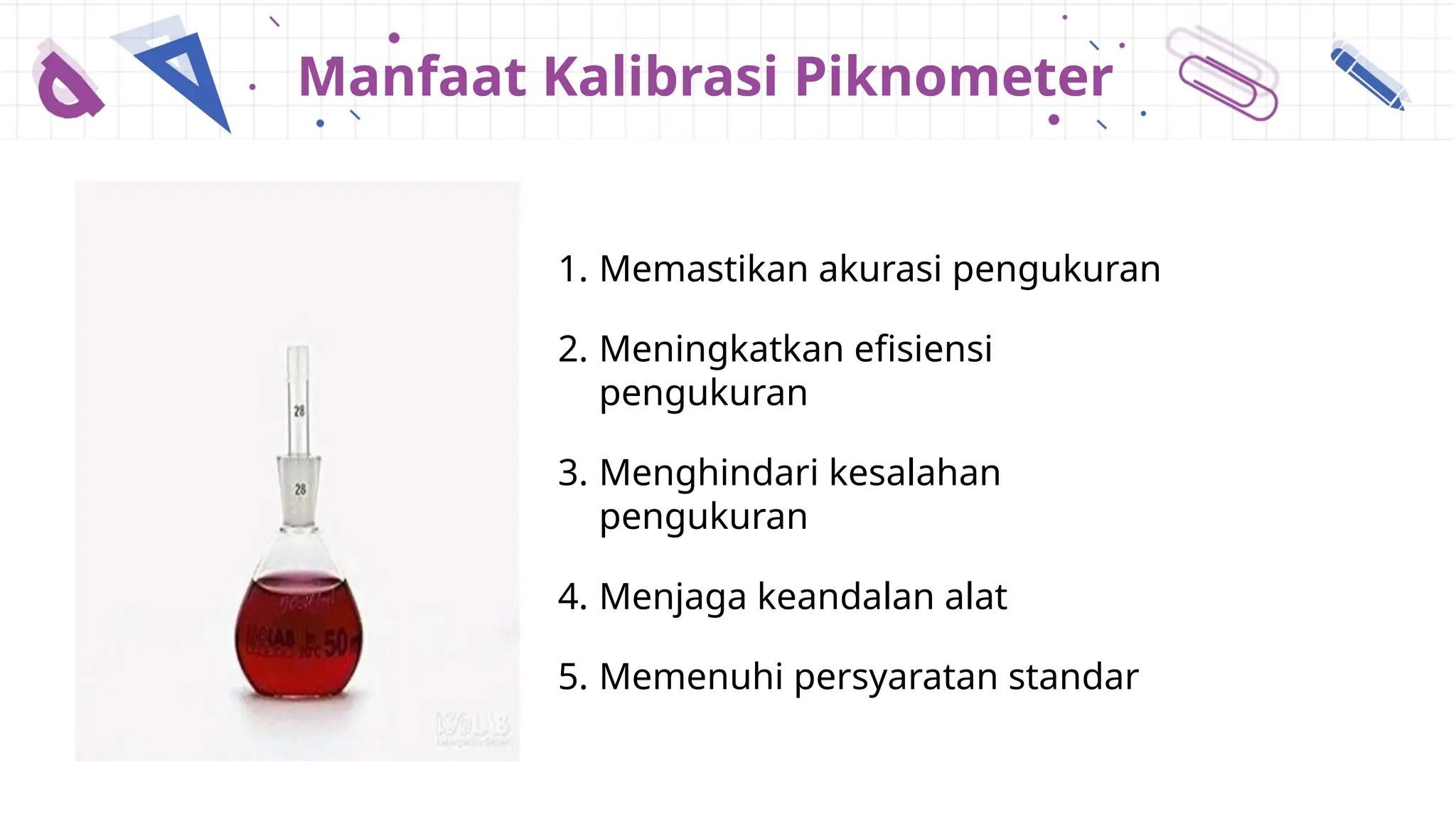 Kalibrasi Piknometer untuk mata kuliah kalibrasi | PPTX
