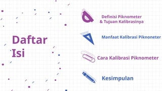 Kalibrasi Piknometer untuk mata kuliah kalibrasi | PPTX