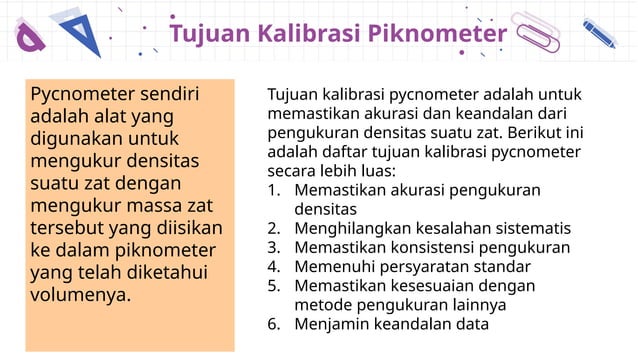 Kalibrasi Piknometer untuk mata kuliah kalibrasi | PPTX