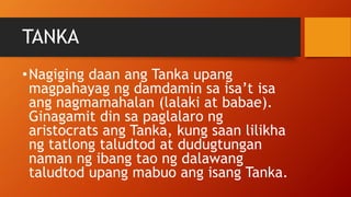 Kaligirang pangkasaysayan ng tanka at haiku | PPTX