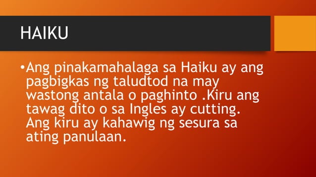 Kaligirang pangkasaysayan ng tanka at haiku | PPTX