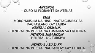 Kaligirang kasaysayan ng florante at Laura | PPTX