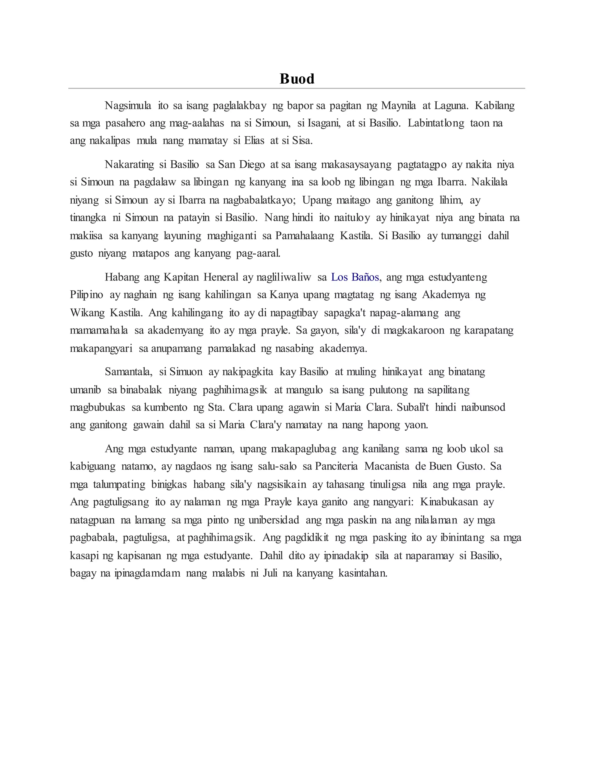 Kaligirang pangkasaysayan ng el filibusterismo | DOCX