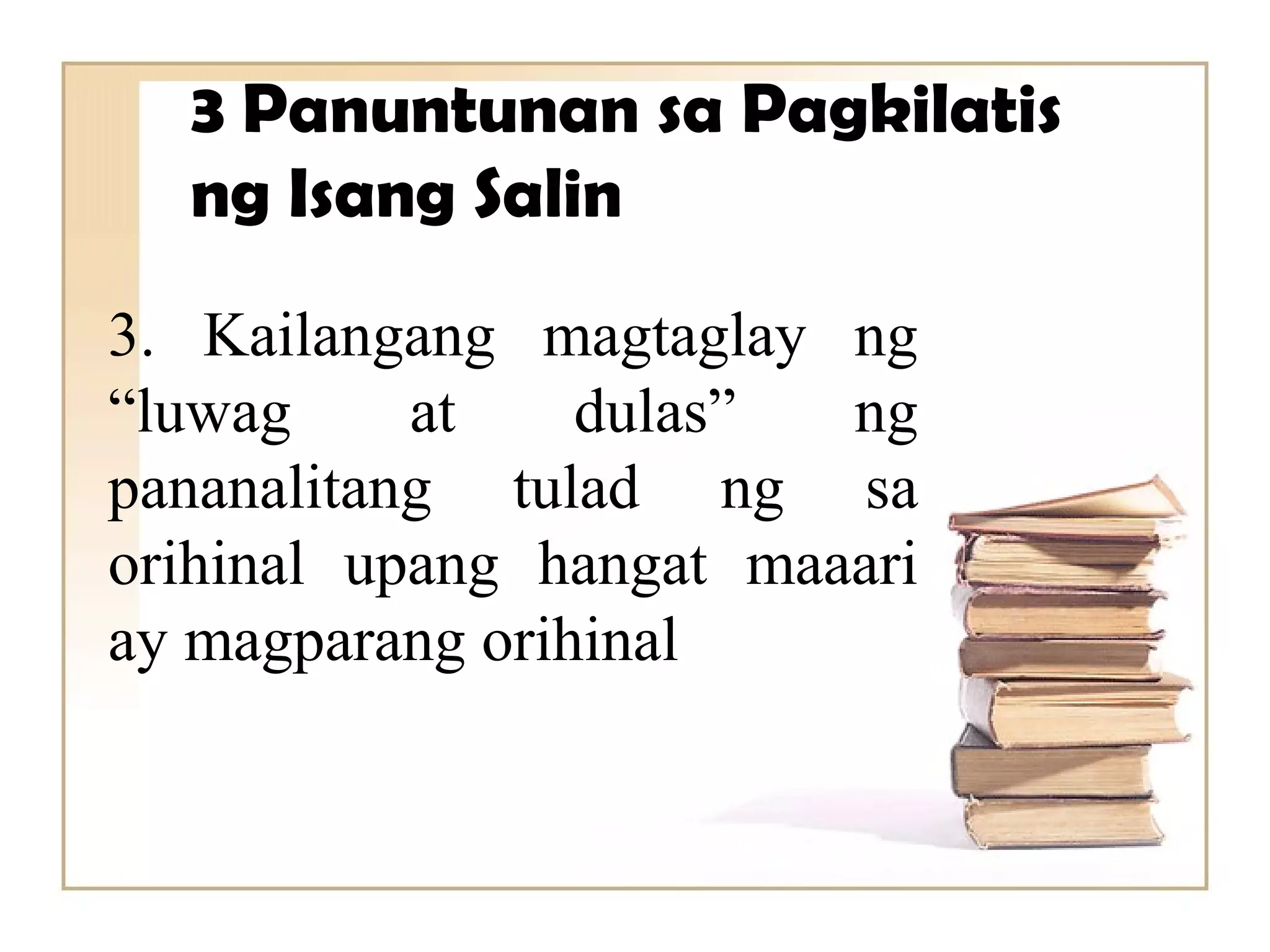 Kaligirang pangkasaysayan ng pagsasaling wika | PPT