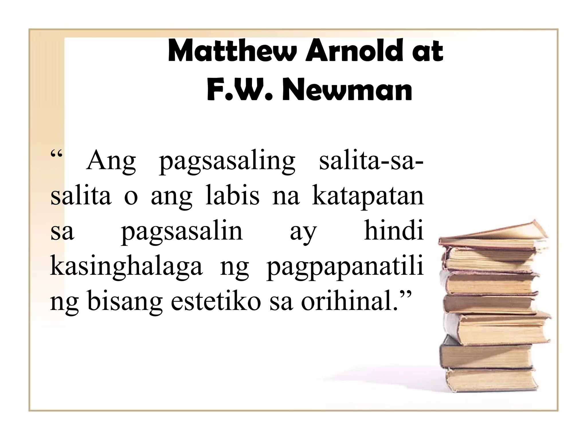 Kaligirang pangkasaysayan ng pagsasaling wika | PPT