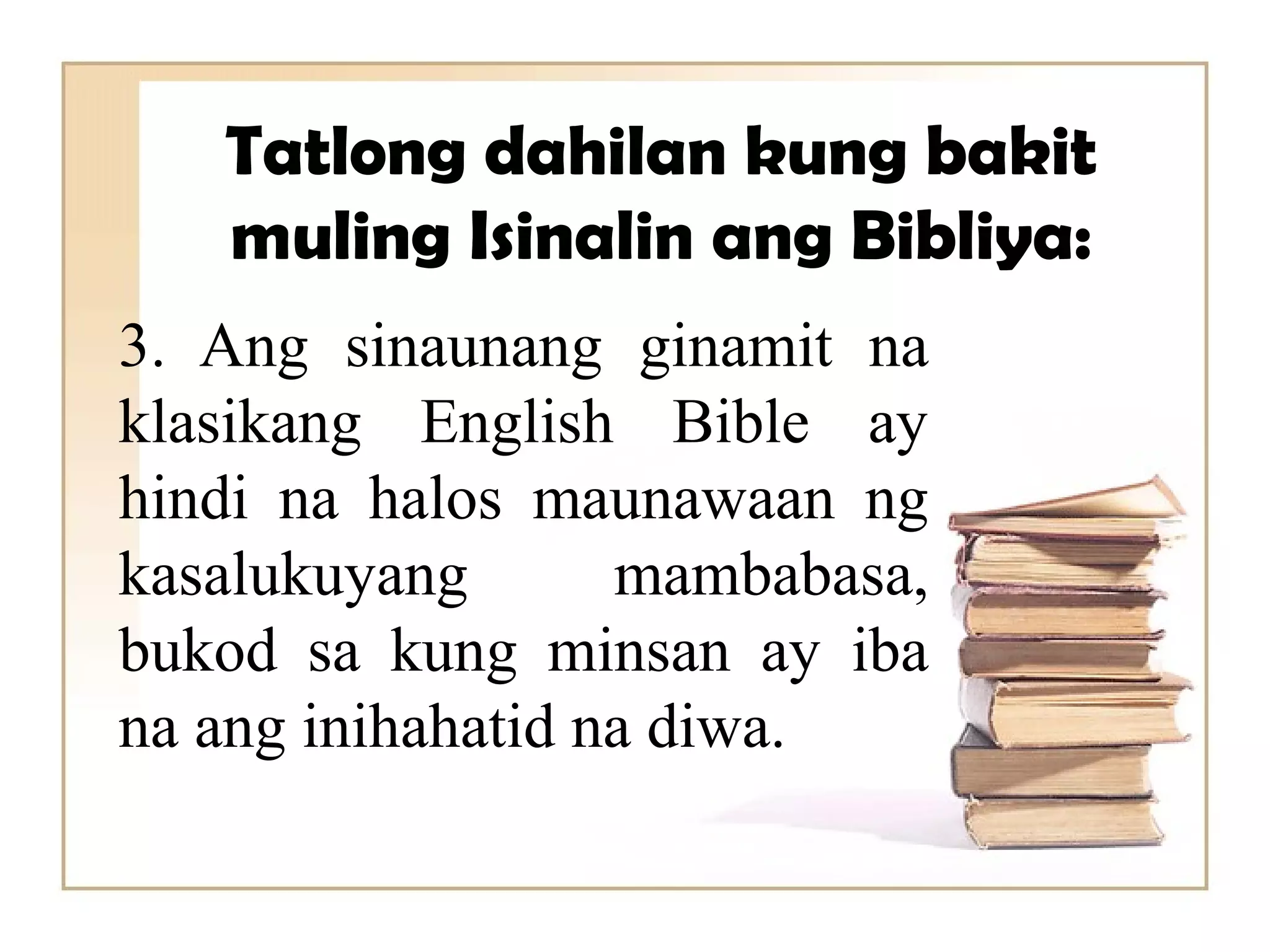 Kaligirang pangkasaysayan ng pagsasaling wika | PPT