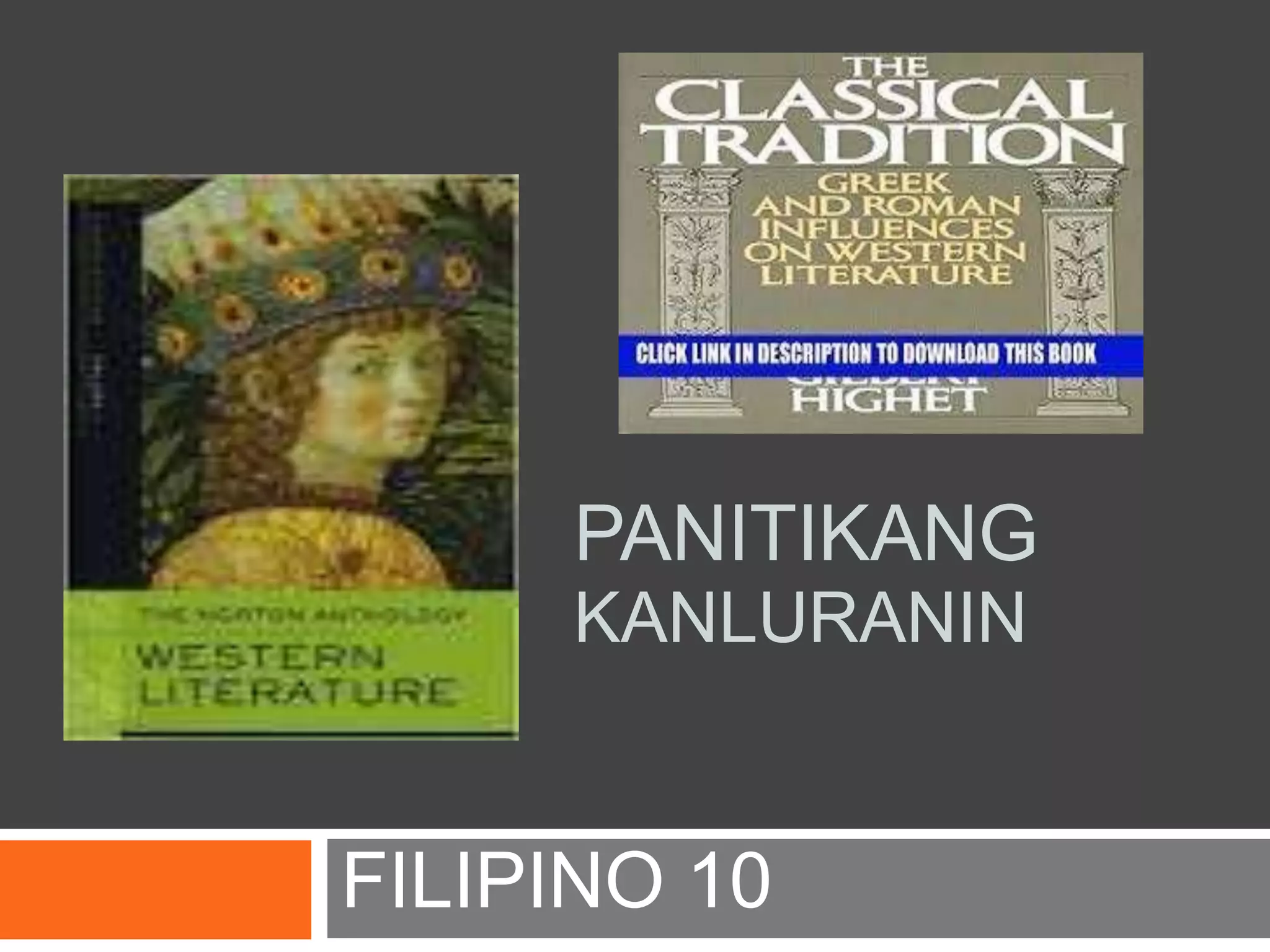 Kaligirang kasaysayan ng panitikan kanluran | PPT