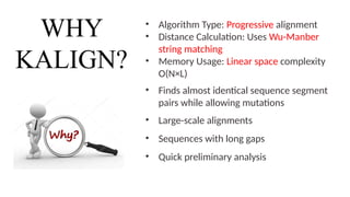 Kalign Bioinformatic tool for Multiple sequence alignment | PPT