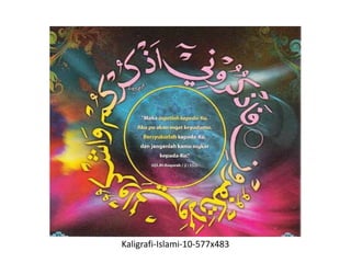 Kaligrafi islami al quran dan hadits | PPT