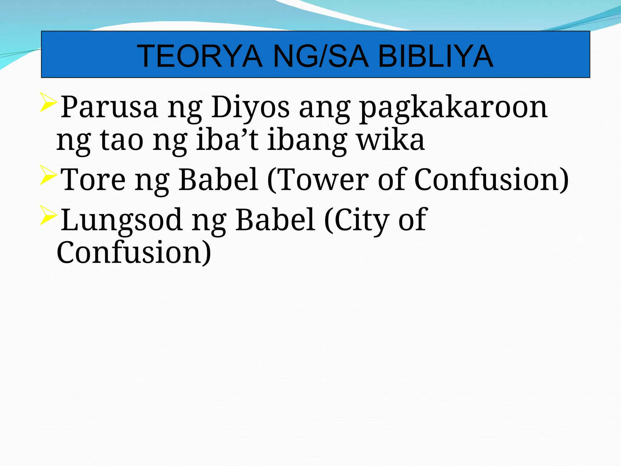 Kalikasan-at-Teorya ng pinagmulan ng wikanew | PPT