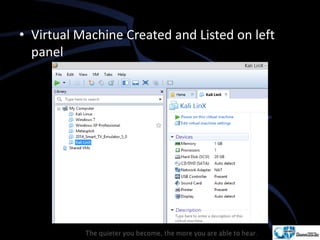 Kali Linux Installation - VMware | PPTX