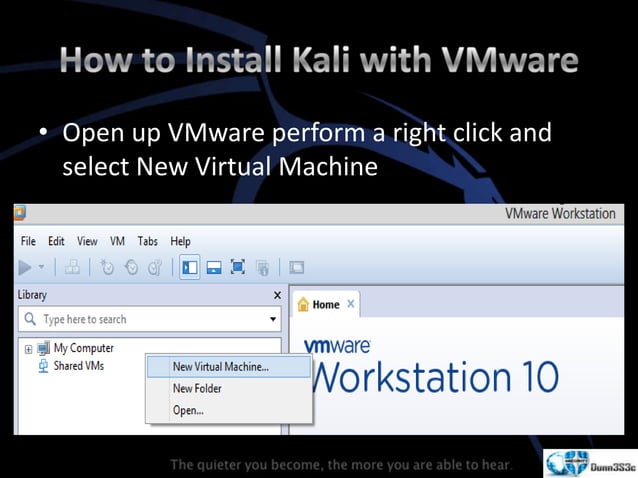 Kali Linux Installation - VMware | PPTX | Operating Systems | Computer Software and Applications
