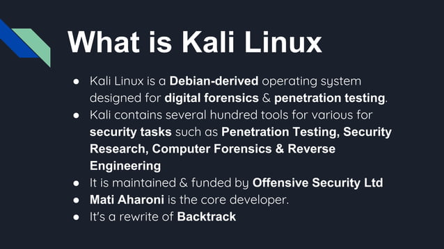 Kali Linux | PPTX