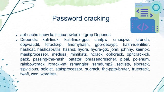 Kali Linux Operating System Presentationpptx Operating Systems Computer Software And