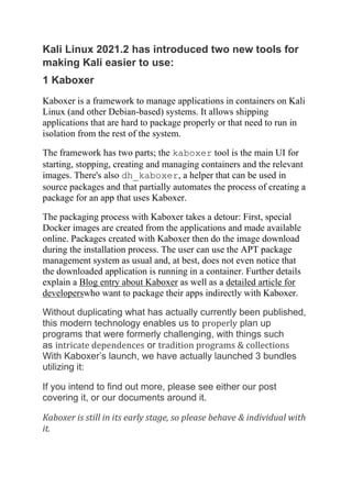 Kali linux 2021.2 | PDF