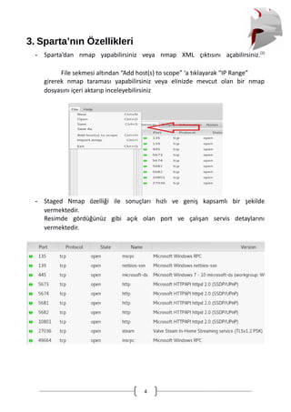 Kali Linux'da Sparta Kullanımı | PDF