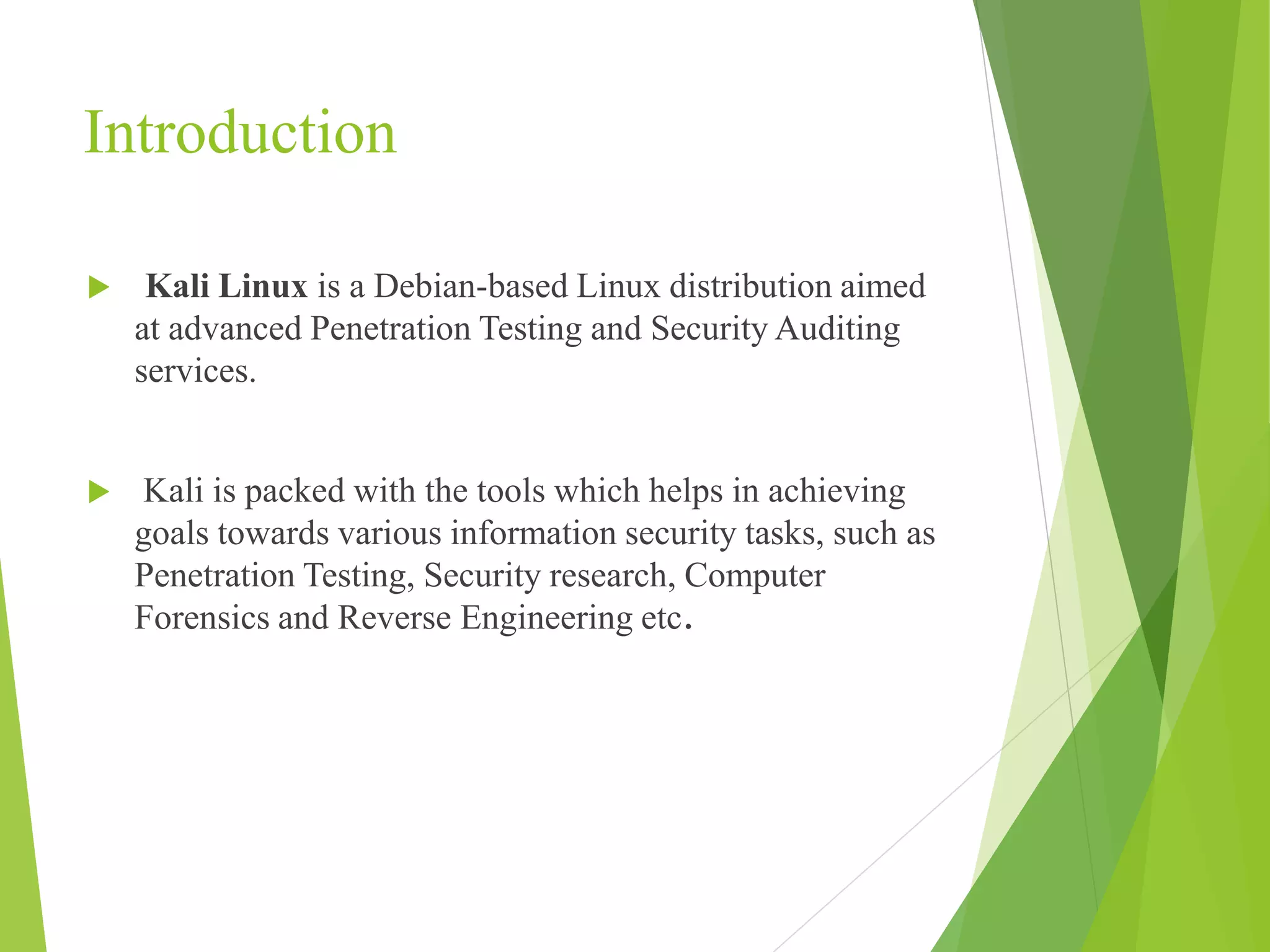 penetration test using Kali linux ppt | PDF