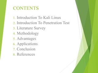 penetration test using Kali linux ppt | PDF