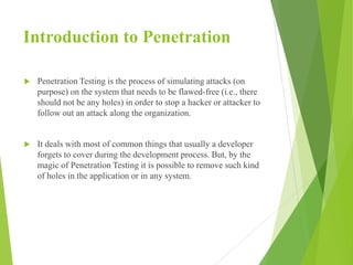 penetration test using Kali linux ppt | PDF