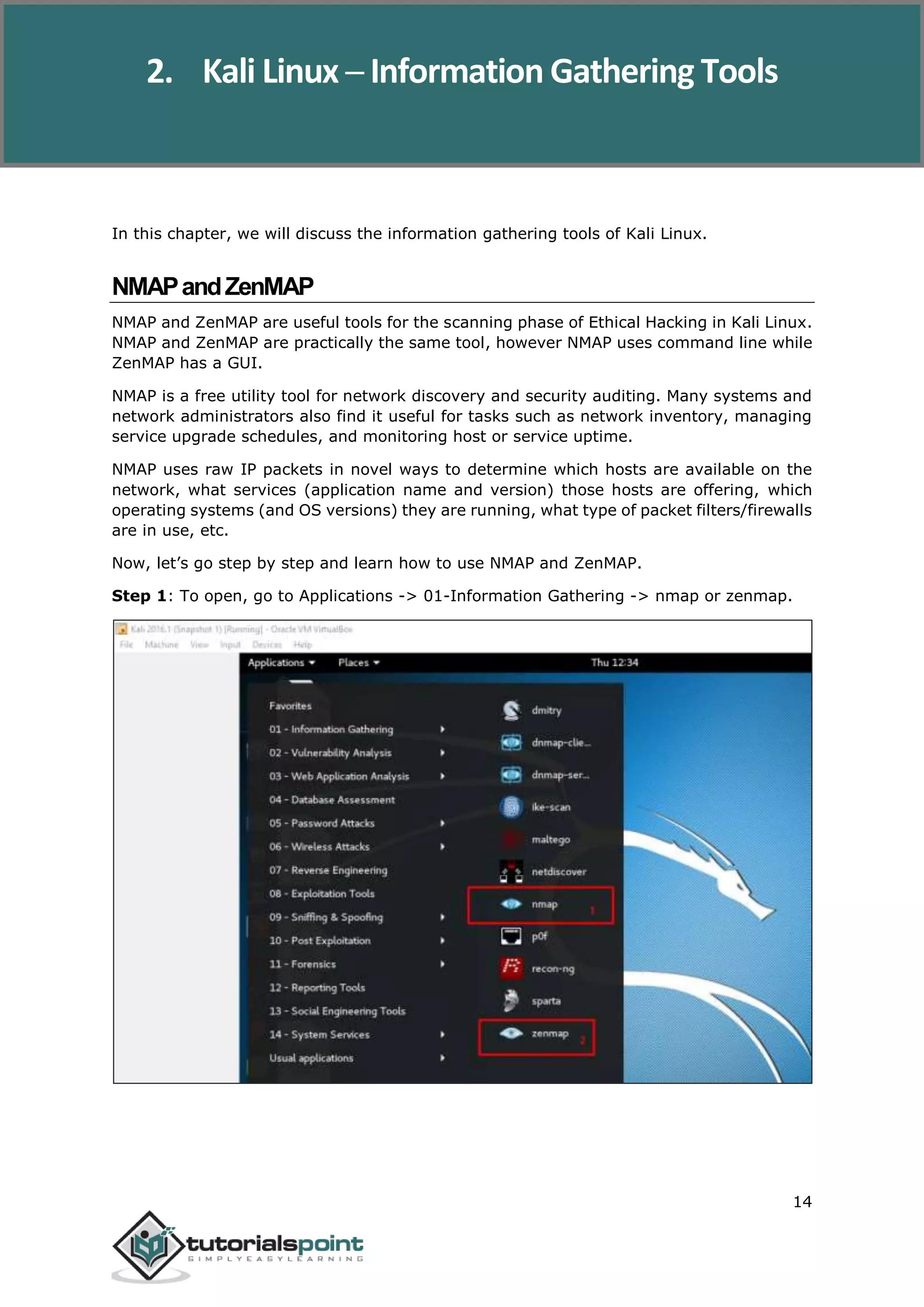 Kali linux tutorial | PDF | Operating Systems | Computer Software and Applications