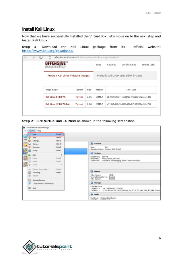Kali linux tutorial | PDF | Operating Systems | Computer Software and Applications