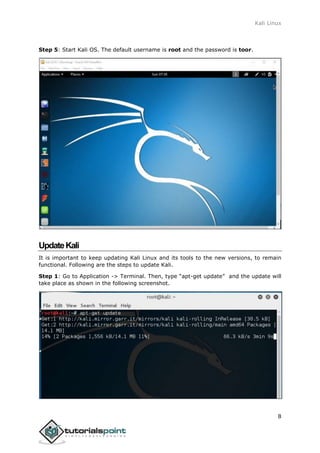 Kali linux tutorial | PDF | Operating Systems | Computer Software and Applications