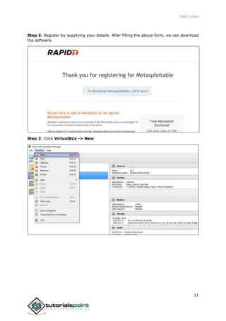 Kali linux tutorial | PDF | Operating Systems | Computer Software and Applications