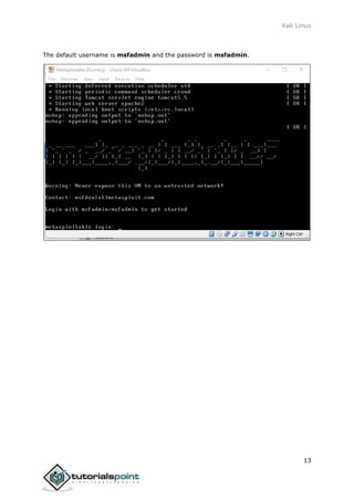 Kali linux tutorial | PDF | Operating Systems | Computer Software and Applications
