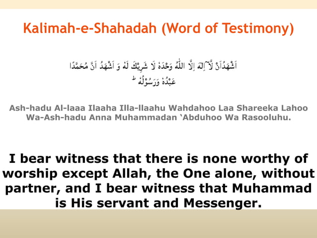 Kalimahs of Islam | PPTX | Islam | Religion & Spirituality