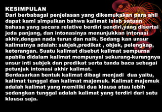 Kalimat bahasa indonesia | PPT