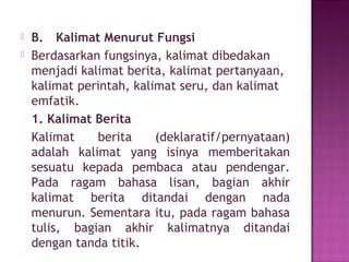 Kalimat dalam bahasa indonesia | PPT